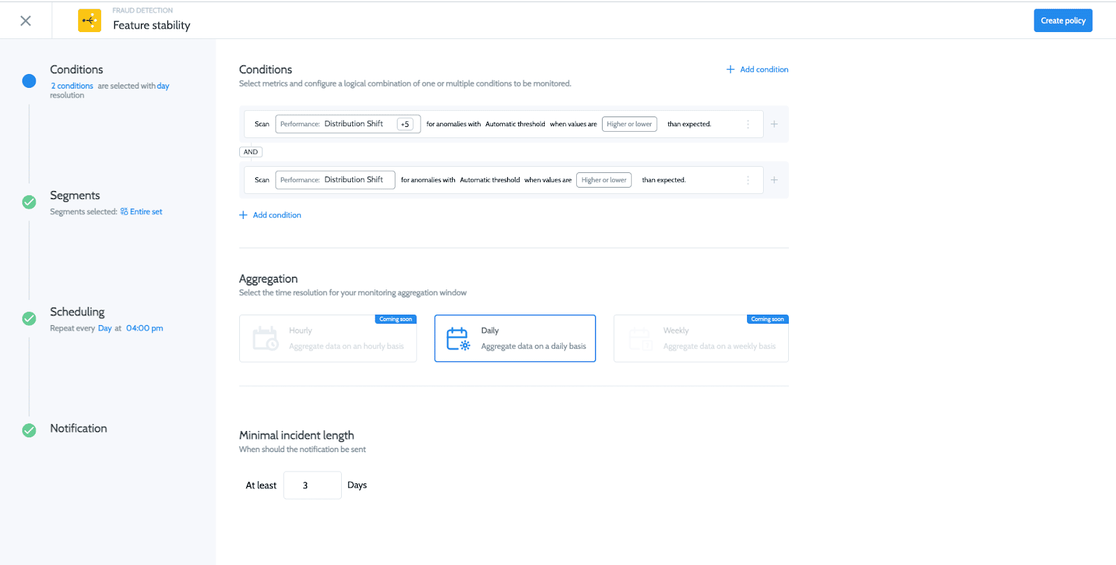 Show me the ML monitoring policy! | Superwise ML Observability